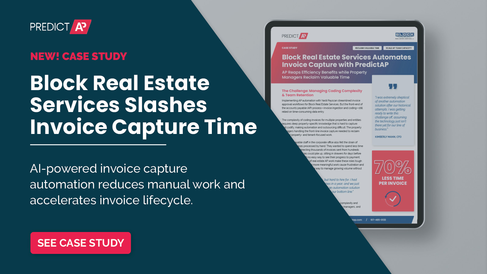 Case Study: Block Real Estate Services Cuts Invoice Capture Time 70%