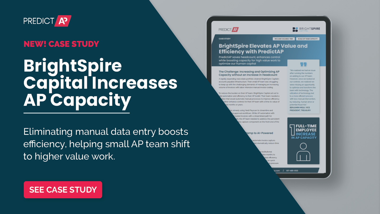 Case Study: BrightSpire Capital Increases AP Capacity with PredictAP